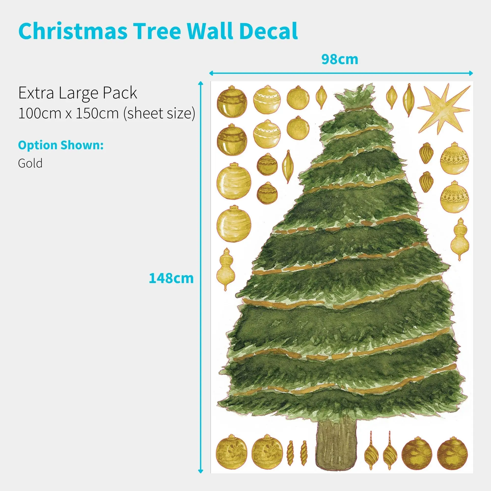 Christmas Tree Wall Decals Print Products | The Print Company