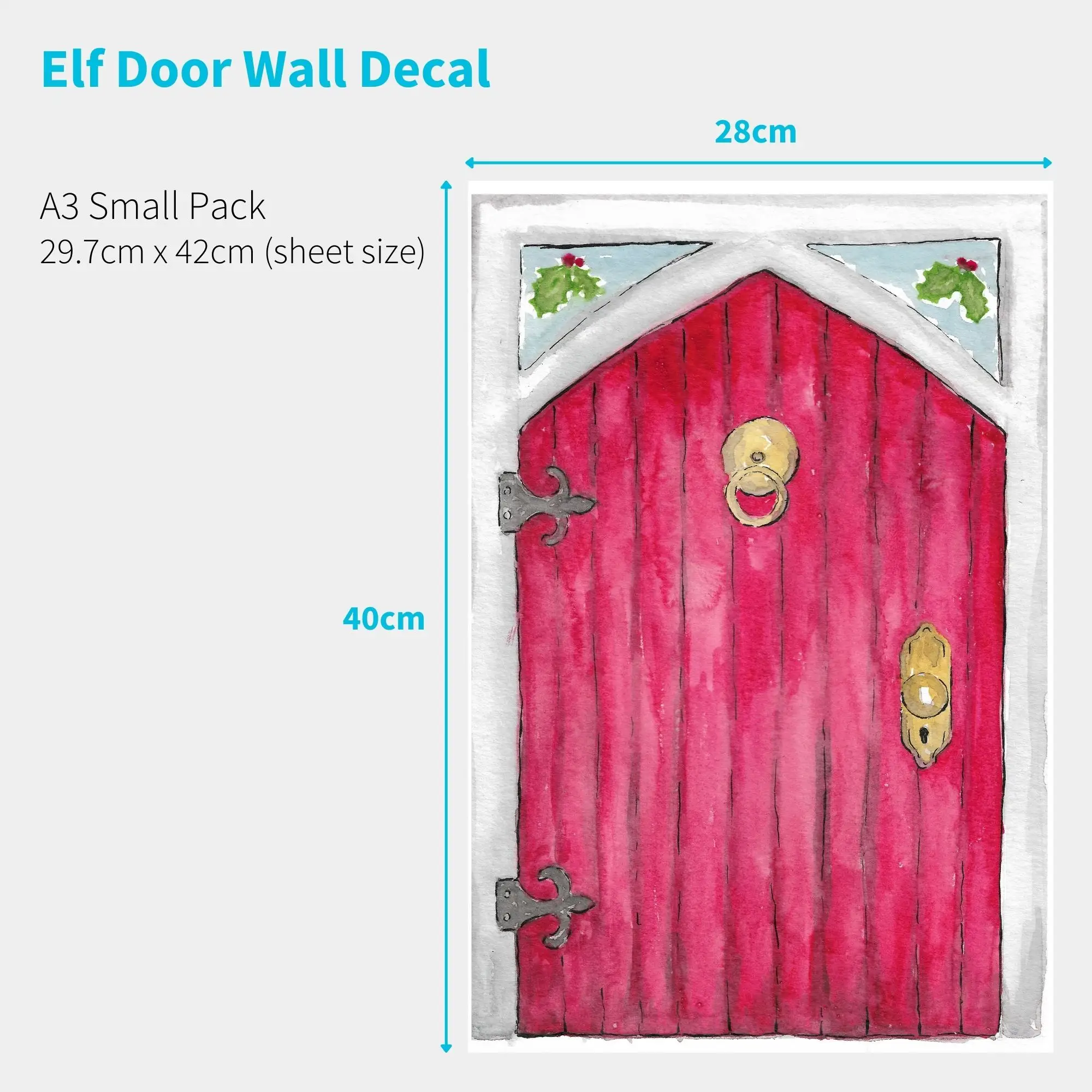 Christmas Elf Door Wall Decals Print Products | The Print Company