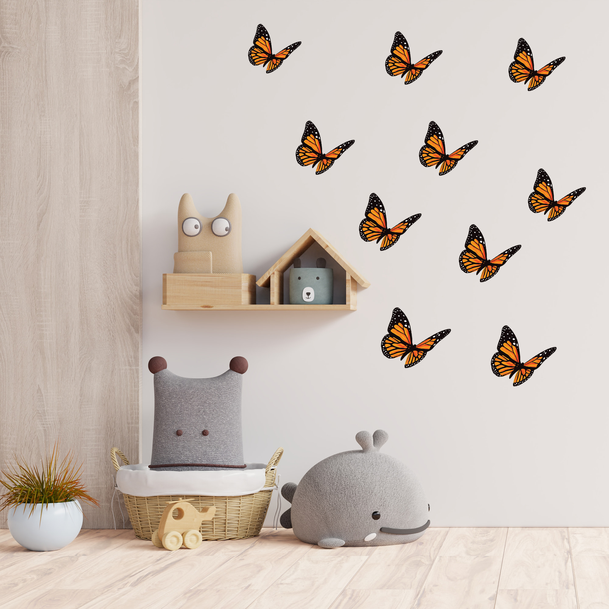 Mini Monarch Butterflies Wall Decals | Small Butterfly Stickers | The ...